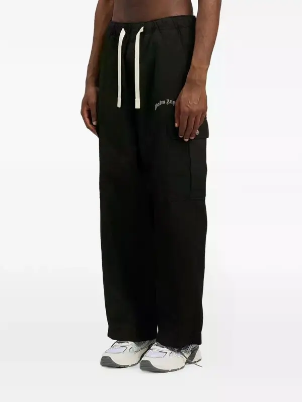 Palm Angels Curved Logo Cargo Trousers