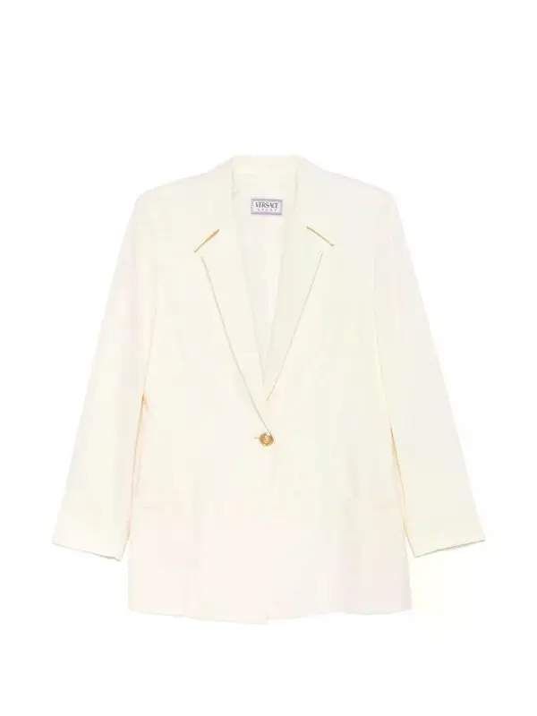 Versace 1990s Medusa-button Single-breasted Blazer - Neutrals