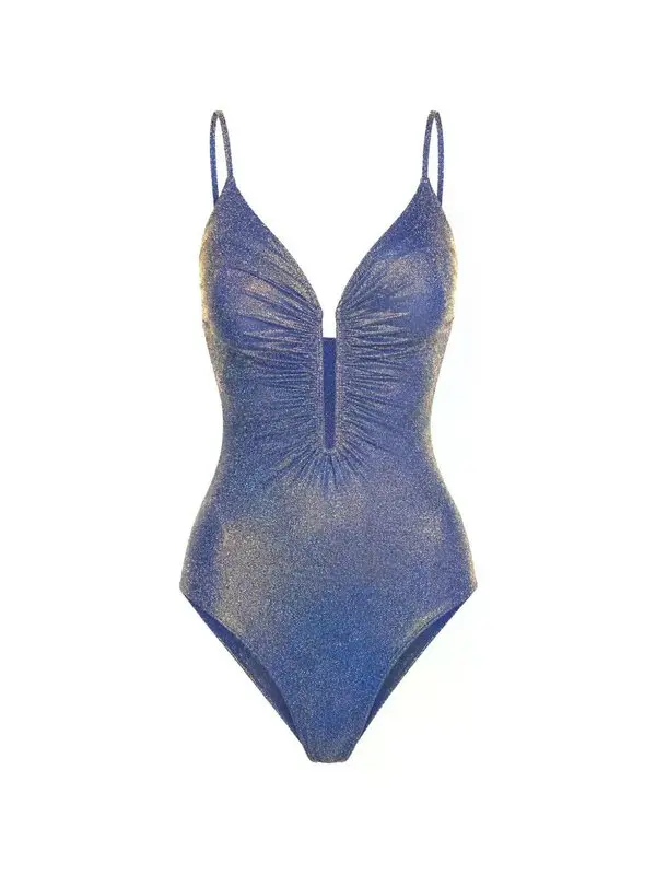 Zimmermann Tallow Ruched Swimsuit