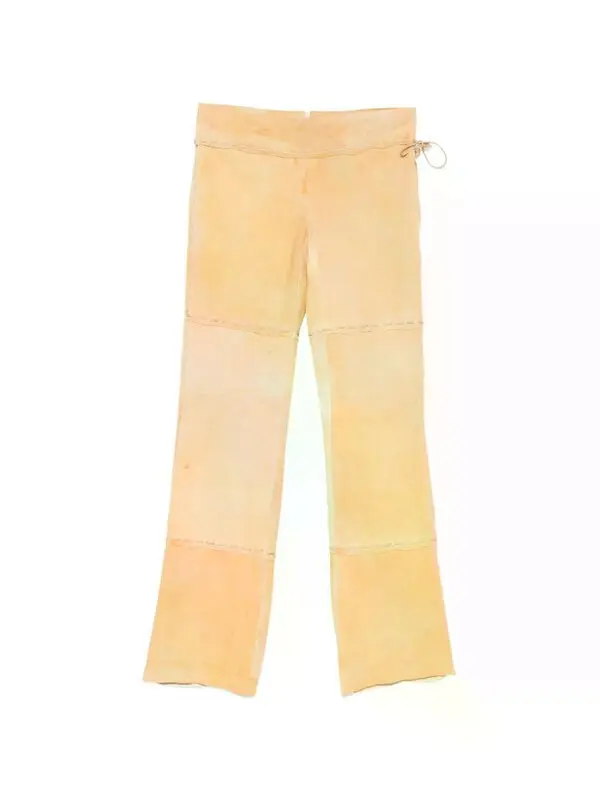 Dolce & Gabbana 2000s Suede Trousers With Whipstitch Detailing