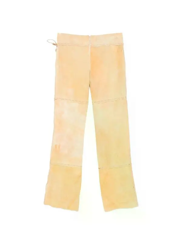 Dolce & Gabbana 2000s Suede Trousers With Whipstitch Detailing