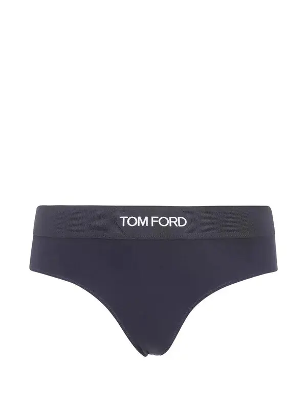TOM FORD Logo-waistband Briefs - Black