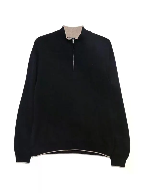 Paul & Shark Cashmere Half-zip Sweater