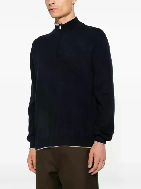 Paul & Shark Cashmere Half-zip Sweater
