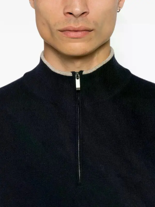 Paul & Shark Cashmere Half-zip Sweater