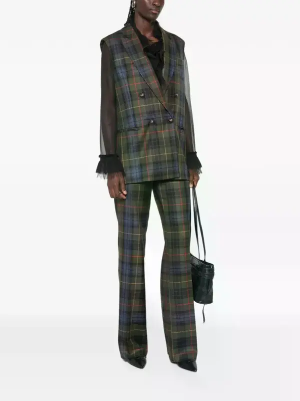 Etro Tartan-check Straight-leg Trousers