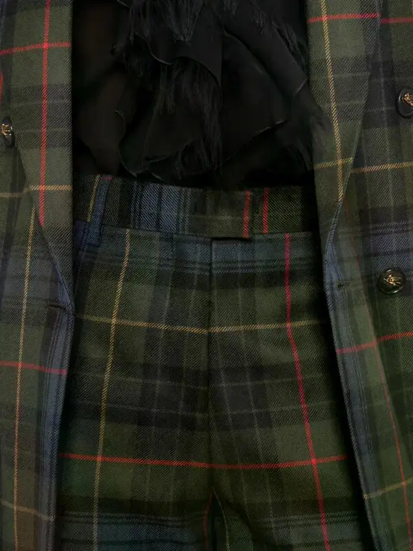 Etro Tartan-check Straight-leg Trousers