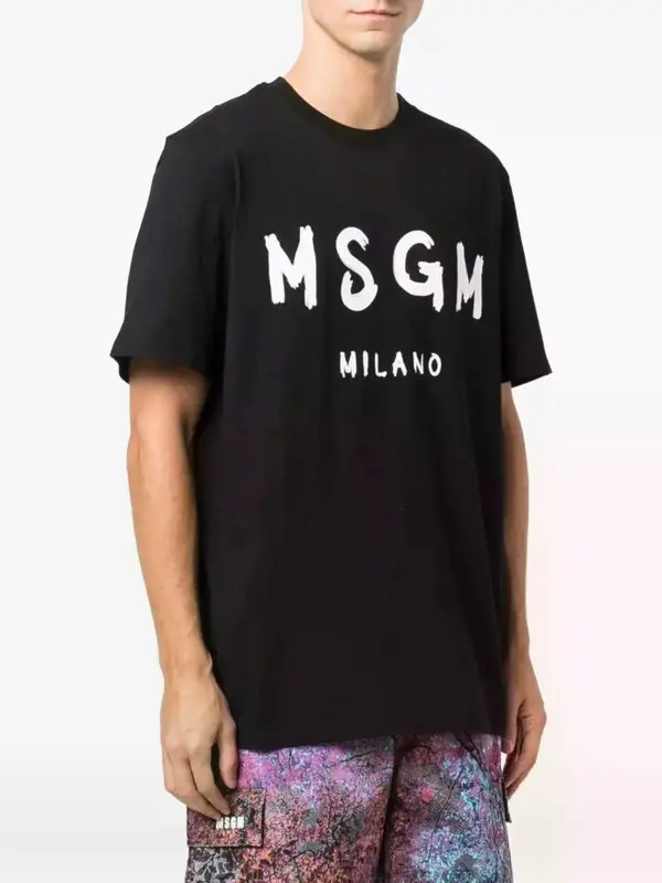 MSGM Brushstroke-logo T-shirt