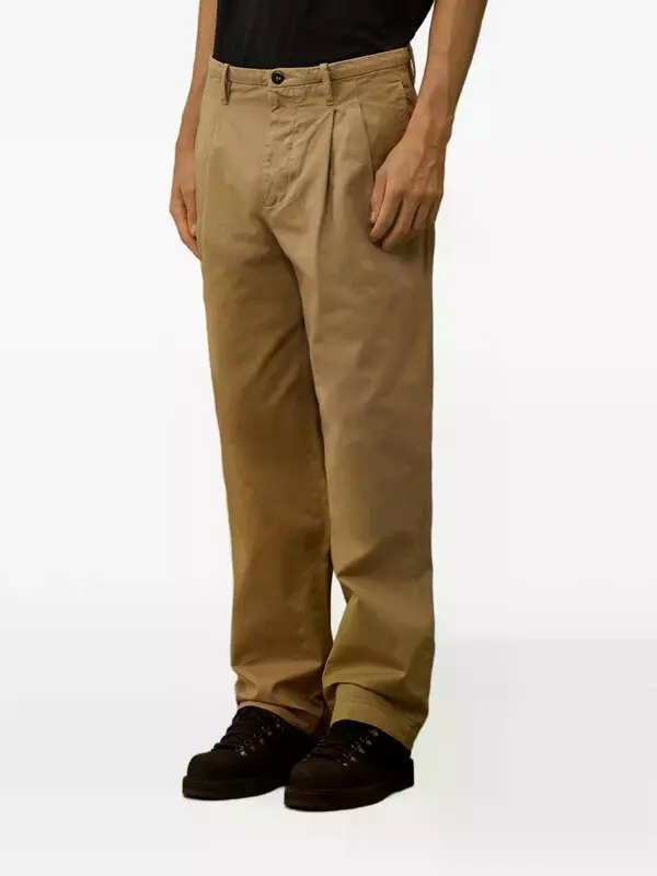 C.P. COMPANY Pleated Straight-leg Trousers - Neutrals