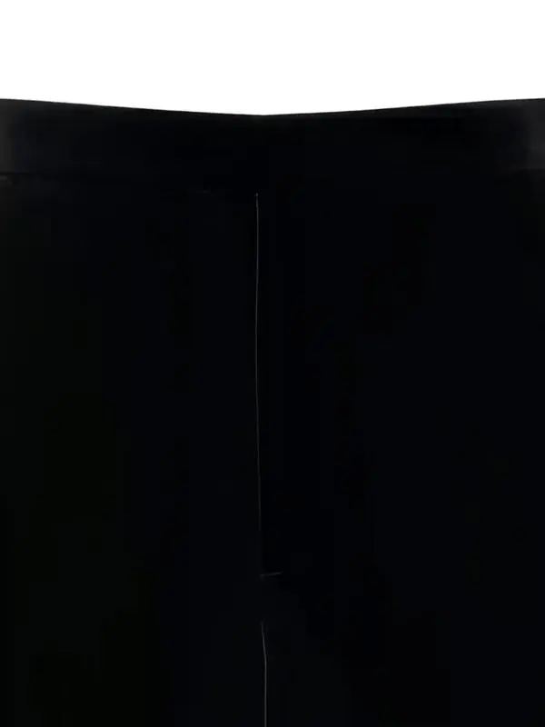 Valentino Garavani Tailored Wide Leg Velvet Bermuda Shorts - Black