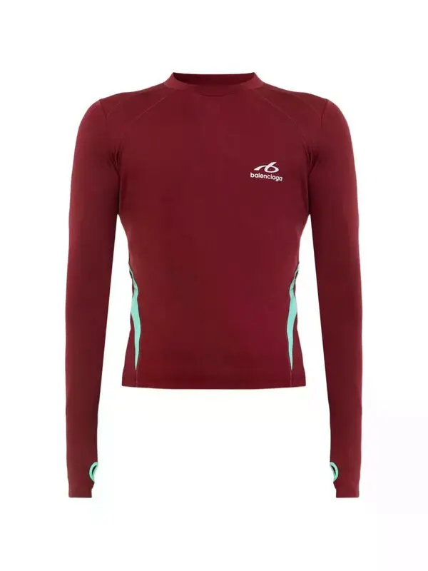 Balenciaga Logo-print Raglan-sleeve T-shirt - Red