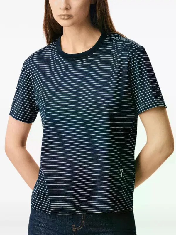 AMI Paris De Coeur Striped T-shirt