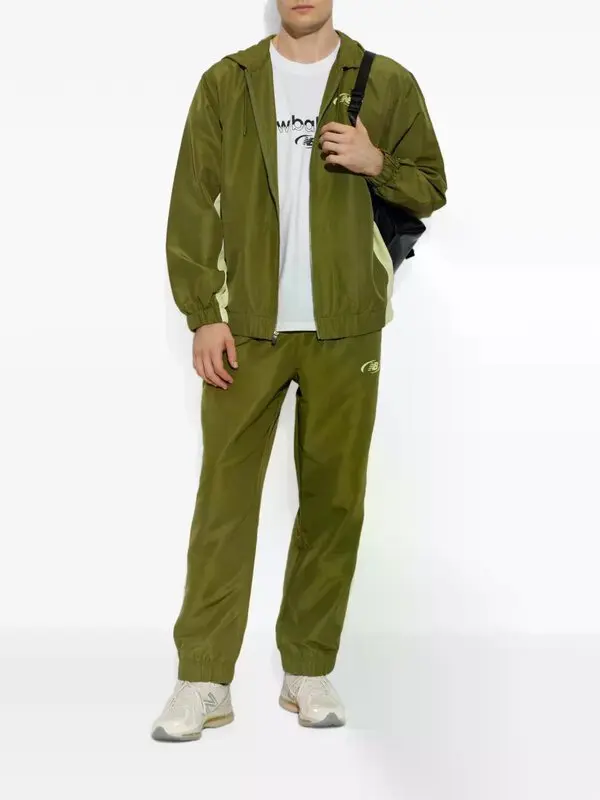 NEW BALANCE Logo-print Hooded Jacket - Green