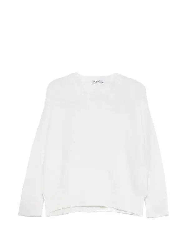 BASE Round Neck Sweater - White