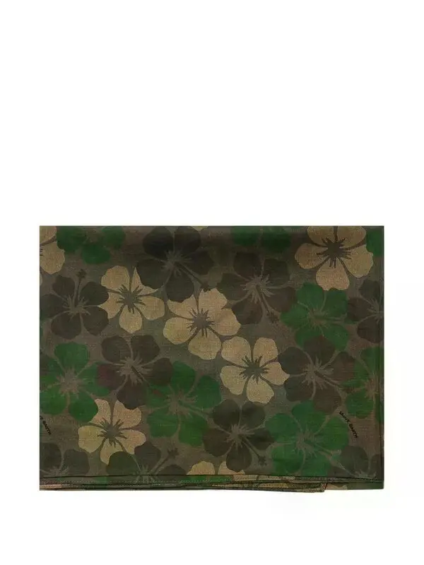 MC2 SAINT BARTH Hibiscus Print Tie-waist Sarong Skirt - Brown