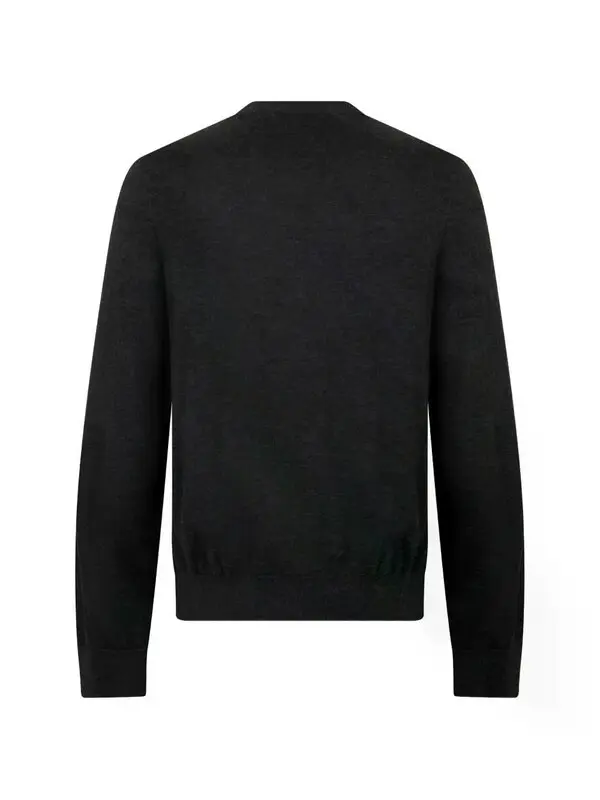 MOORER Zip-fastening Fine-knit Sweater