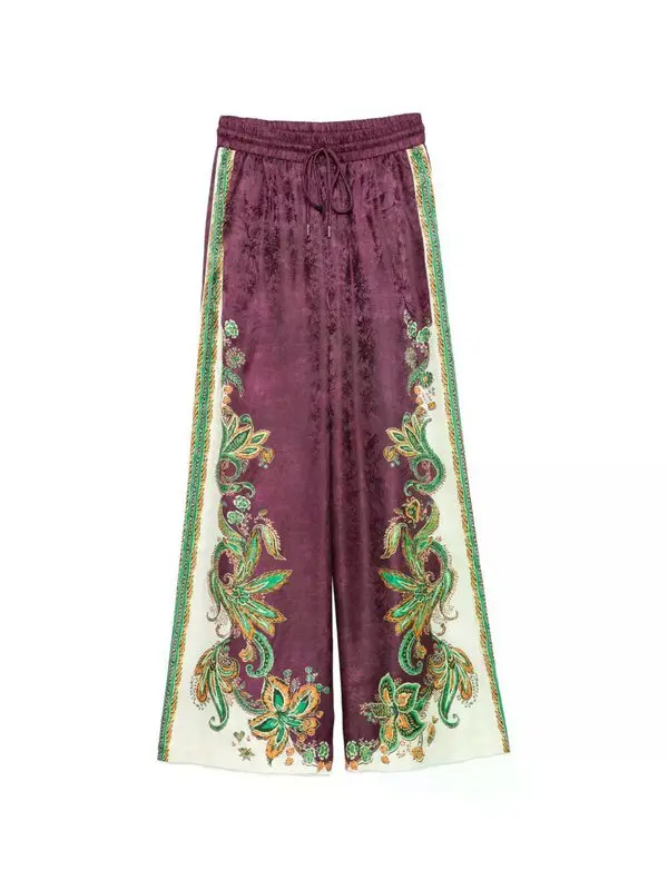 ALEMAIS Alemas Ruthie Paisley-print Palazzo Pants - Purple