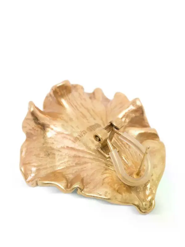 Cult Gaia Iris Leaf Hammered Earrings - Gold