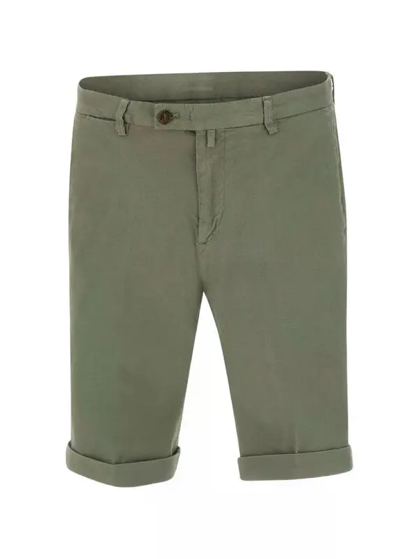 BRIGLIA 1949 Honeycomb-texture Turn-up Shorts