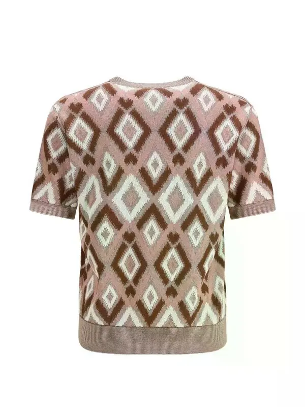 PIACENZA CASHMERE 1733 Argyle-pattern T-shirt