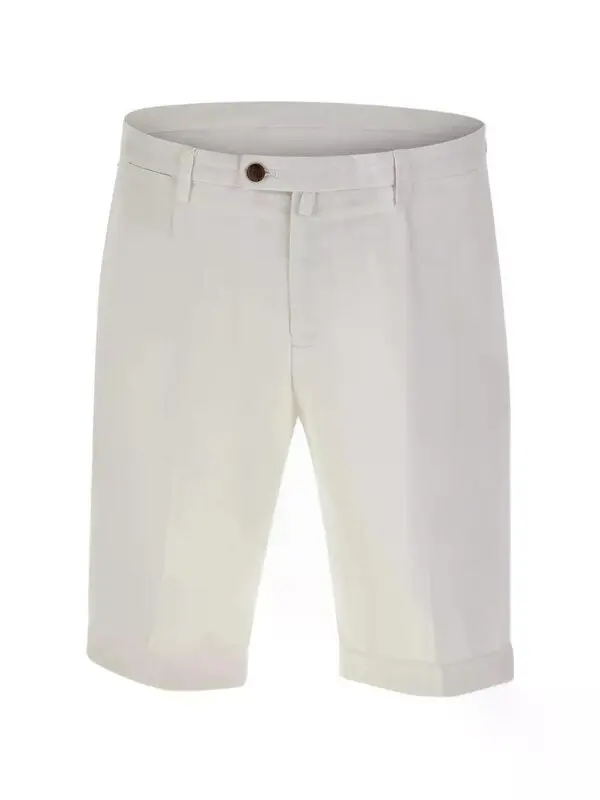 BRIGLIA 1949 Turn-up Hem Tailored Shorts - White