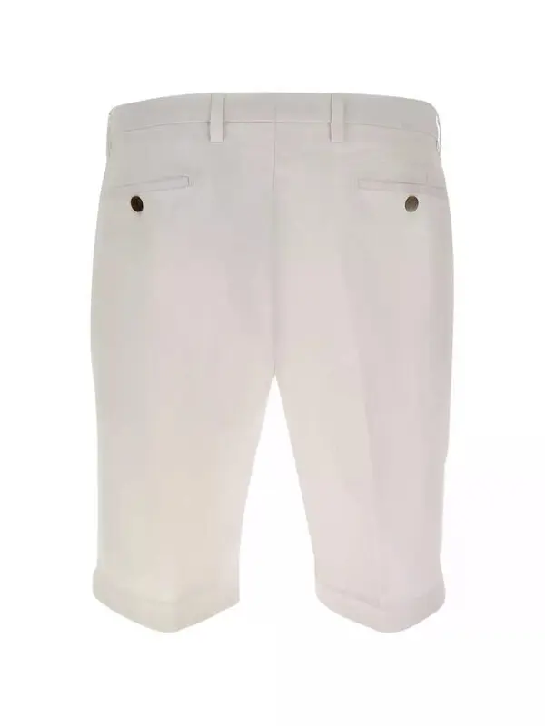 BRIGLIA 1949 Turn-up Hem Tailored Shorts - White