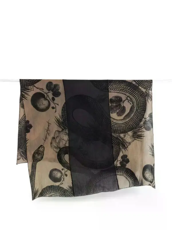 FRIENDLY HUNTING Snake-print Patchwork Scarf