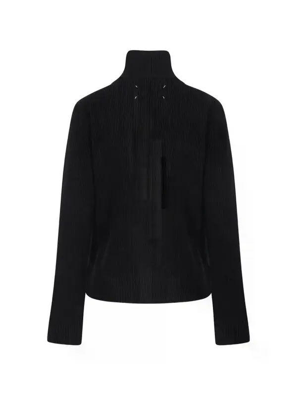 MAISON MARGIELA Ribbed-knit Zip-up Jacket
