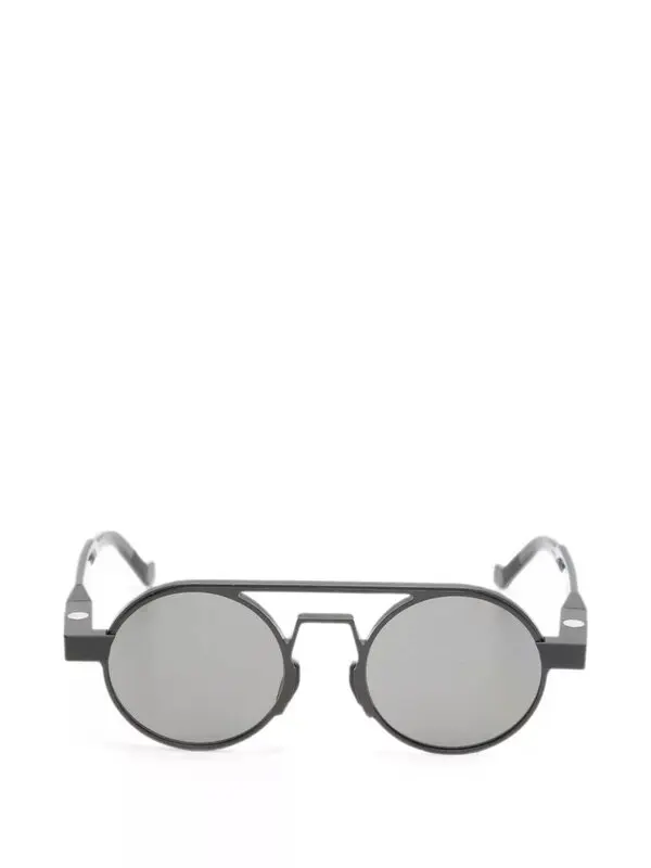 VAVA EYEWEAR Round-frame Double-bridge Sunglasses - Black
