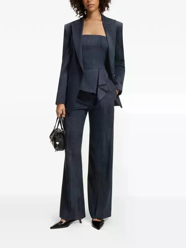 Hugo Pinstripe-pattern Wide-leg Trousers