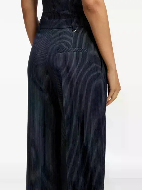 Hugo Pinstripe-pattern Wide-leg Trousers