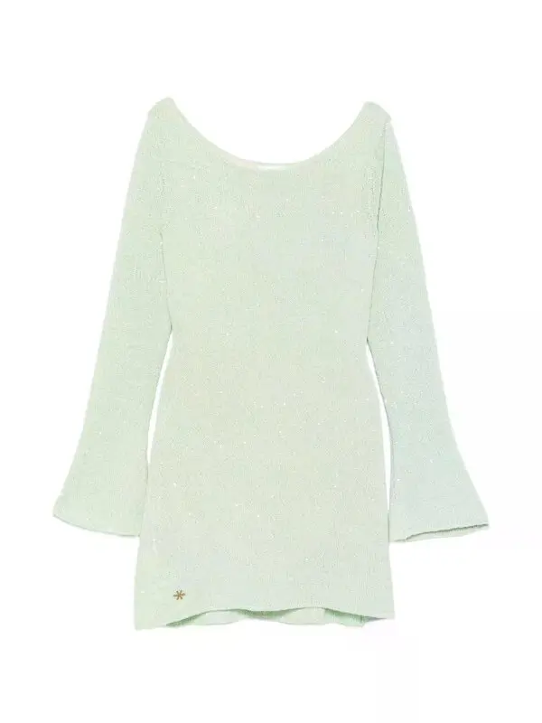 ASTA RESORT Maya Sequin-embellished Mini Dress - Green