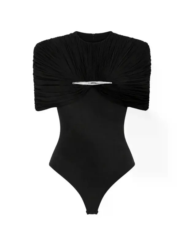 CHATS BY C.DAM Draped Bodysuit