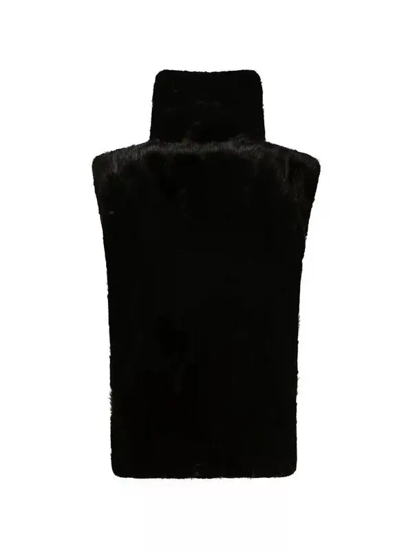 Pinko Faux-fur High-neck Gilet