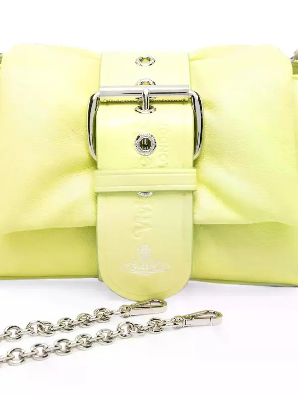 VIVIENNE WESTWOOD Hazel Treasure Leather Shoulder Bag - Yellow