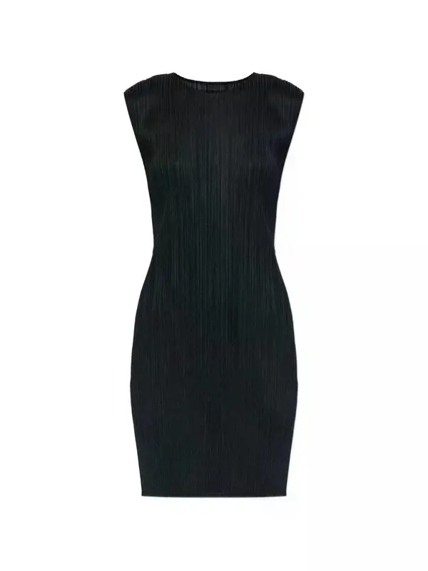 Issey Miyake Pleated Sleeveless Mini Dress