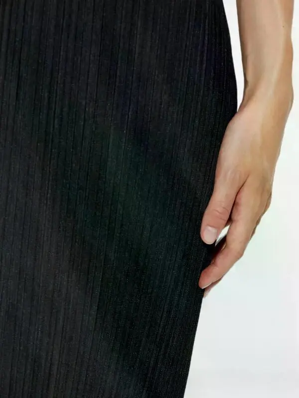 Issey Miyake Pleated Sleeveless Mini Dress