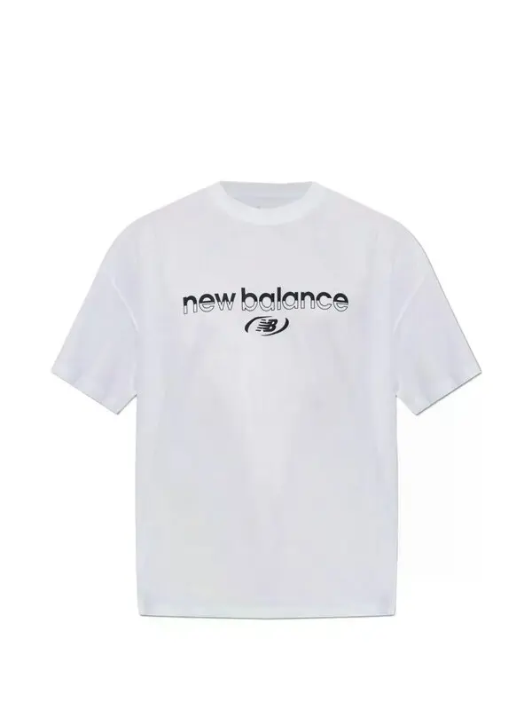 NEW BALANCE Trackside Logo-print T-shirt - White