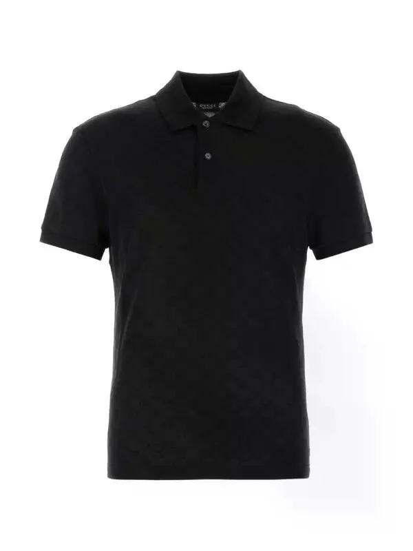 Gucci Gg Supreme Polo Shirt - Black