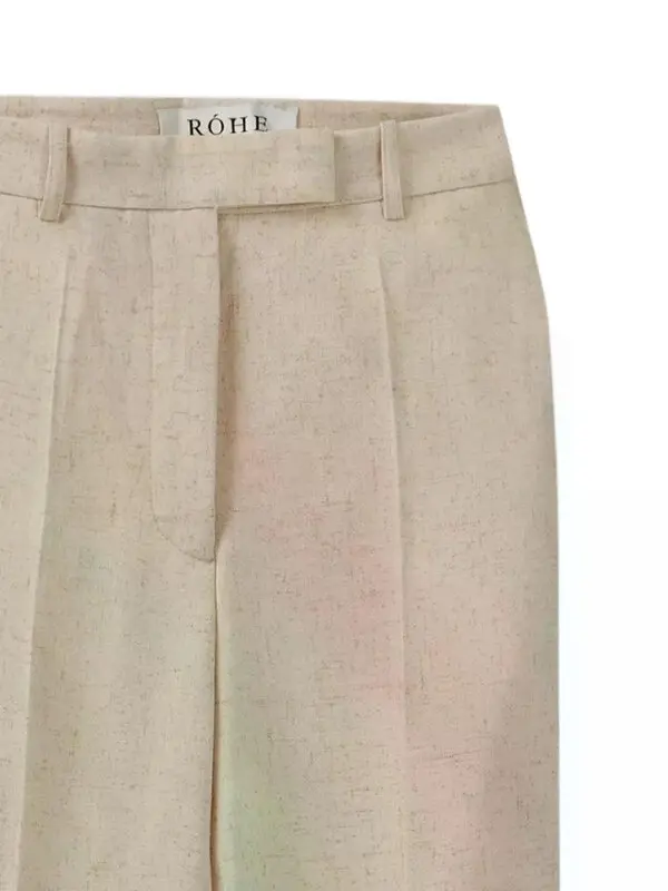 RÓHE Ted Tailored Trousers In Beige Cotton