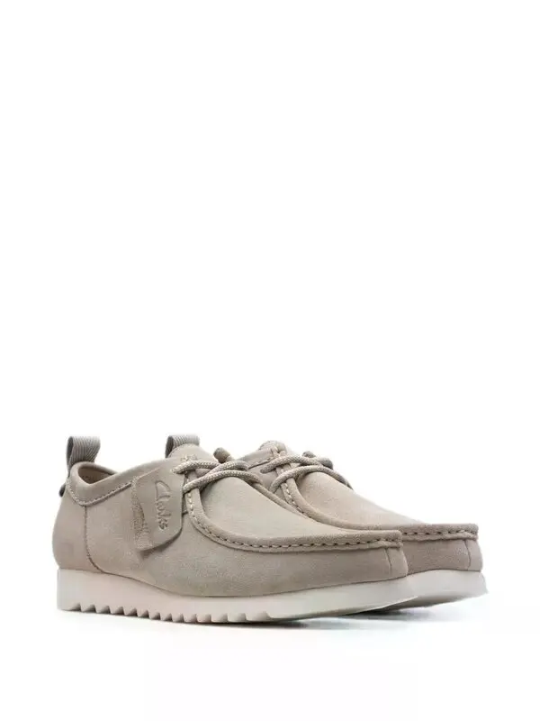 Clarks Wallabee Suede Derby Shoes - Grey