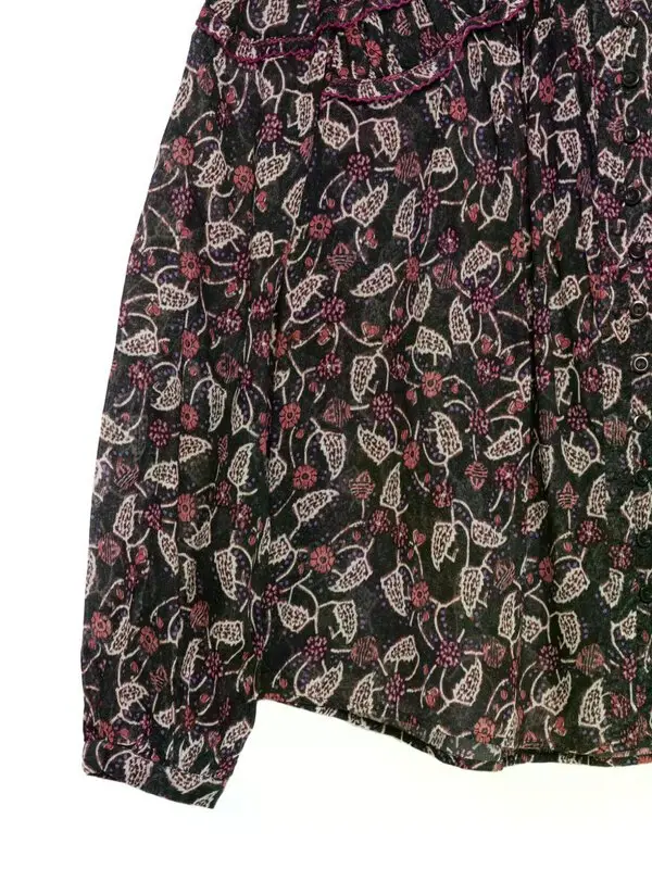 MARANT ETOILE Chrsita Floral-print Ruffled Blouse