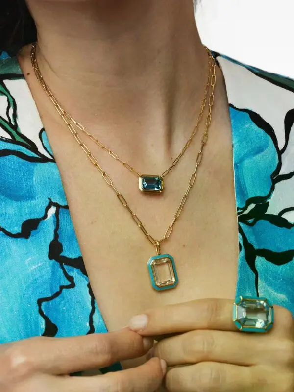 Goshwara Manhattan Blue Topaz Necklace