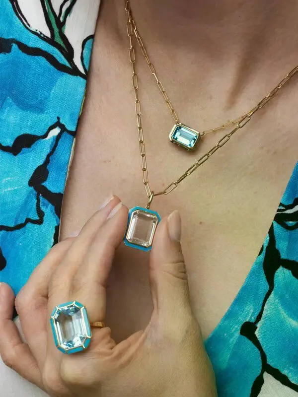 Goshwara Manhattan Blue Topaz Necklace
