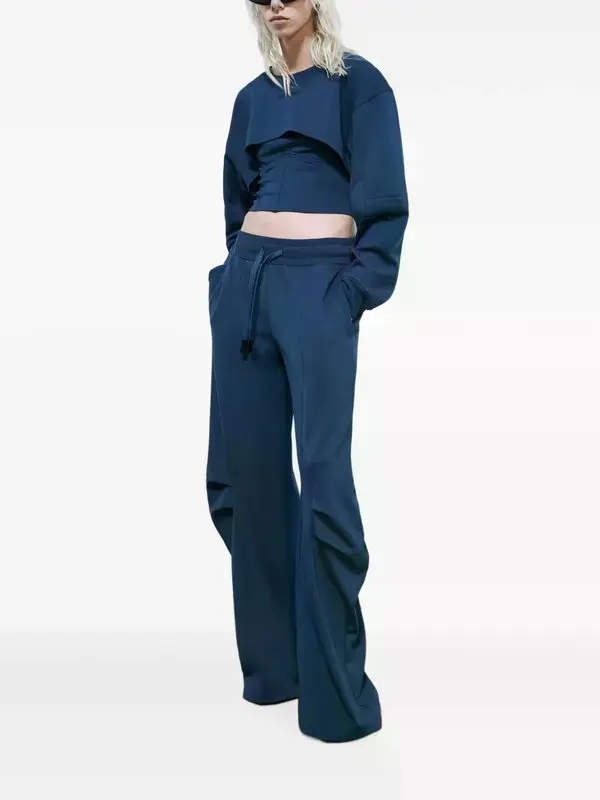 Patrizia Pepe Cotton‑fleece Barrel Trousers