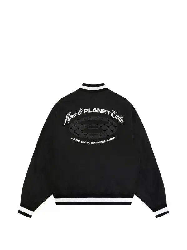 AAPE BY *A BATHING APE Embroidered Logo-patch Varsity Jacket