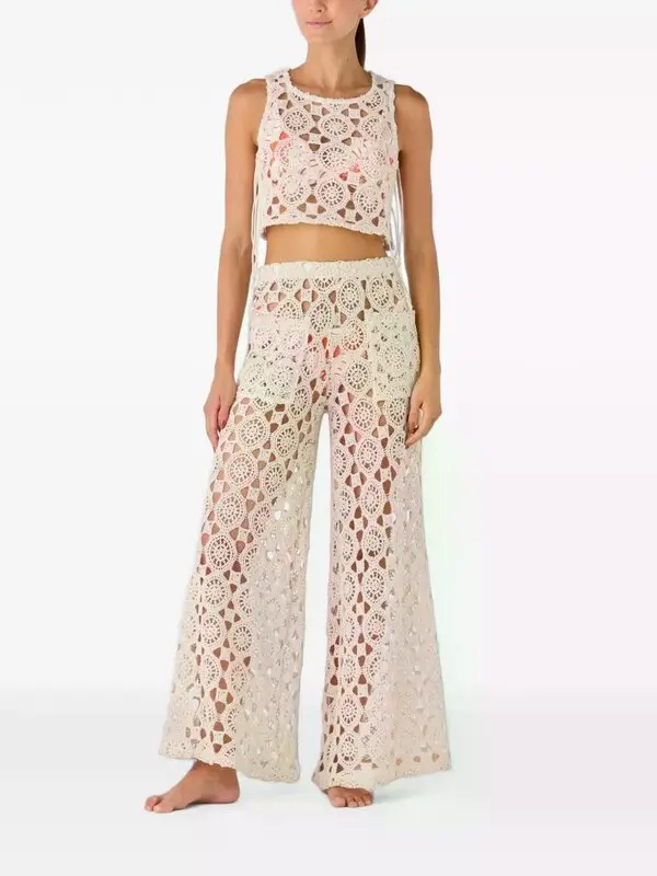 PALMACEA Crochet Knit Trousers