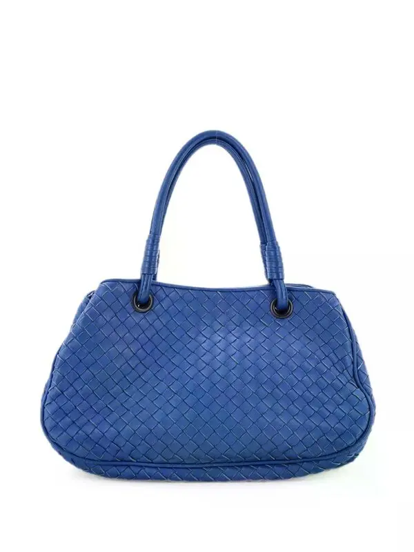 Bottega Veneta Open Shopping Intrecciato Nappa Small Tote Bag - Blue
