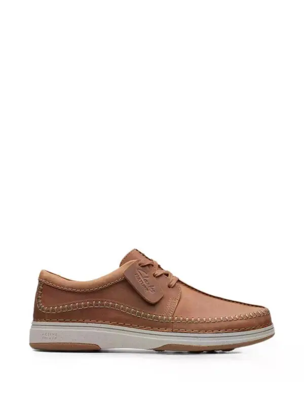 Clarks Nature 5 Whipstitch-detail Derby Shoes - Brown