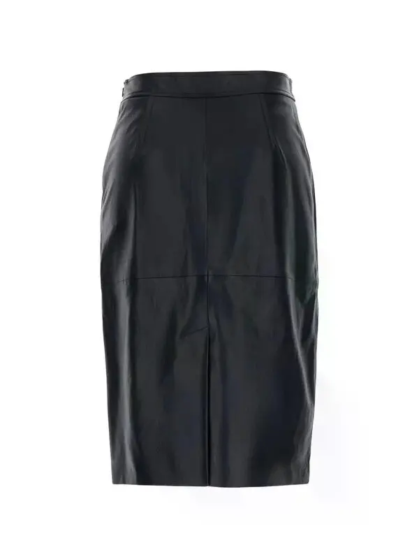 Max Mara Leather Midi Skirt